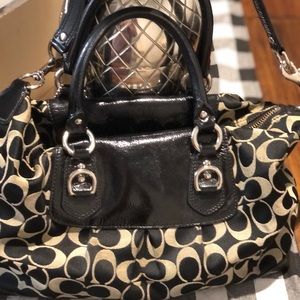 Coach | Bags | Coach Black Monogram Small Bag | Poshmark